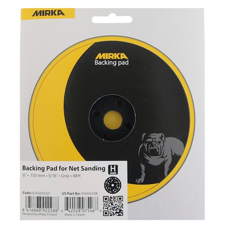 Mirka Backup Pad 6" Grip 48H 130G Soft 916SGV48 | Zoro