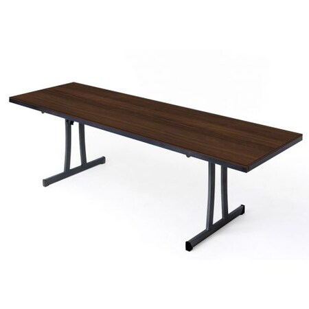 Mitylite Laminate Folding Table, Walnut, 30 x 96 In. LRT3096CWL1B | Zoro