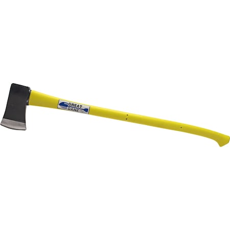 The Brush Man Single-Bit Axe, 3-1/2 Lb Steel Head, Yellow Fiberglass ...