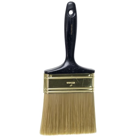 The Brush Man 4” Paint Brush, Gold Polyester Fill, Chisel Trim, 12PK ...
