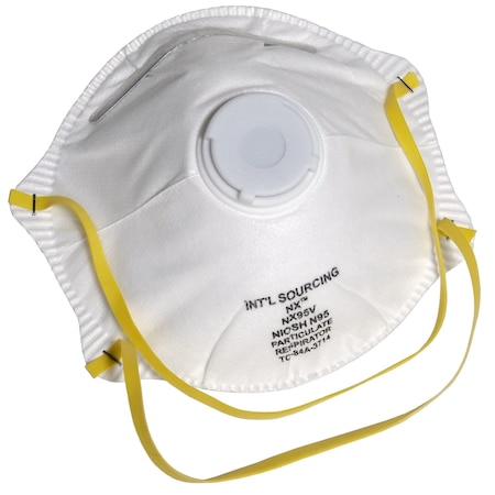 The Brush Man Particulate Respirator, N95, Exhale Vale, Rubber Straps ...