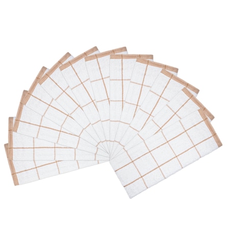 Monarch Brands Kitchen Towels - 15 x 25 -Tan 12 Pack, 12PK KT-TAN | Zoro