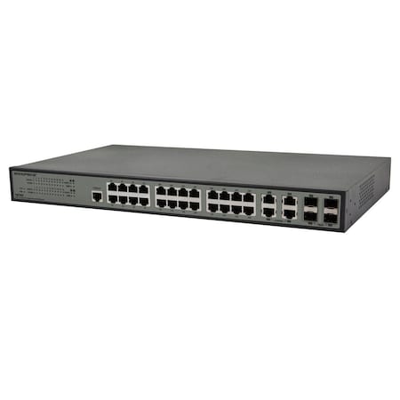 Monoprice 24FE+4 Combo-Port Gigabit Ethernet SNMP Switch 10743 | Zoro
