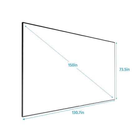 Monoprice 150-inch Ultra HD 4K Fixed Frame Projection Screen 16:9 No ...