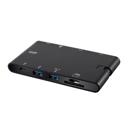 Monoprice Mobile Series USB-C to HDMI 4K at 30Hz_ VGA_ 2-Port USB 3.0 ...