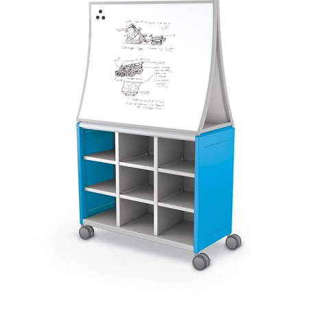 Mooreco Compass Cabinet Maxi H2 With Ogee Dry Erase Board Blue 72.1in H ...
