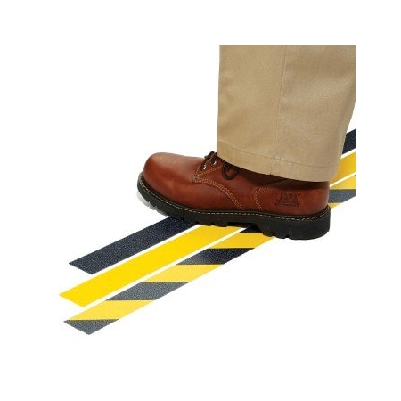 Incom Non-Skid Step Tape 1 roll Black/Yellow Hazard Stripe 60' L x 2" W ...