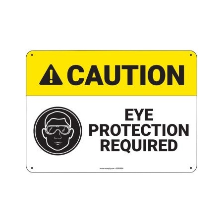 Pig Eye Protection Required Sign 10" x 7" Aluminum 10" L x 7" H SGN2004 ...