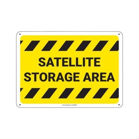 Pig PIG Satellite Storage Area Sign 14" x 10" Aluminum 14" L x 10" H ...