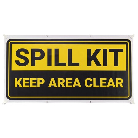 Pig Spill Kit Keep Area Clear Safety Banner SGN271 | Zoro