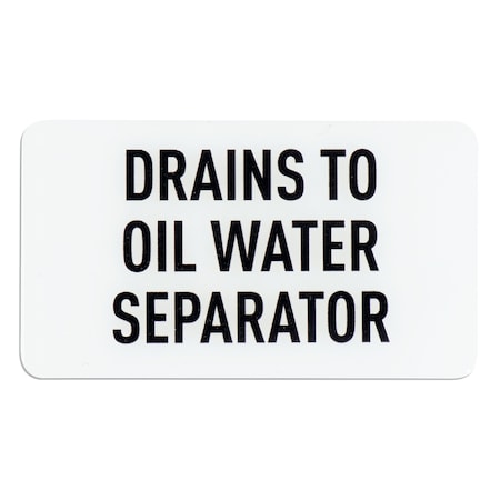 Pig Storm Drain Utility Sign, Drains to Oil Water Seperator, 10PK ...