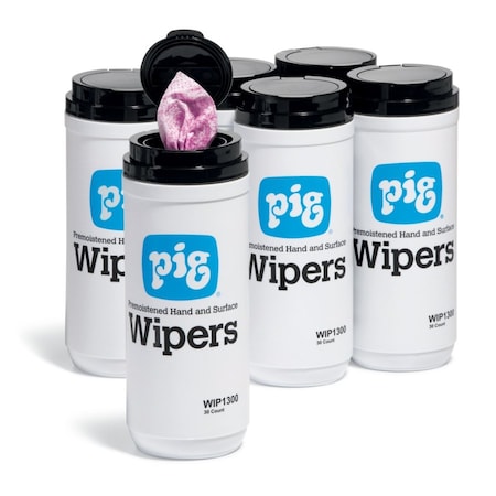 Pig PIG Premoistened Hand and Surface Wiper 180 wipers/case, 30 wipers ...