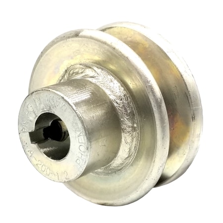 Terre Products V-Groove Drive Pulley - 2'' Dia. - 1/2'' Bore - Steel ...