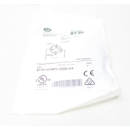 Allen Bradley 15-30V-DC PROXIMITY SENSOR 873P-D18P1-2200-D4 | Zoro
