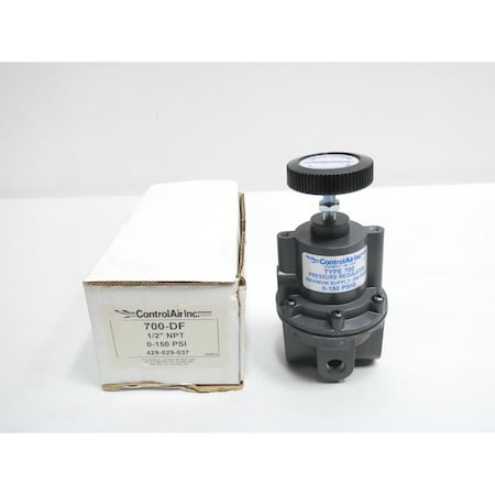 Controlair 1/2IN 250PSI 0-150PSI NPT PNEUMATIC REGULATOR 700-DF | Zoro