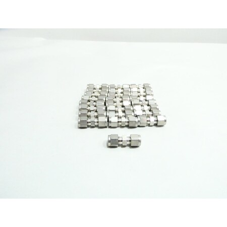 Swagelok BOX OF 25 1/4IN STAINLESS TUBE PIPE UNION, 25PK SS-400-6 | Zoro