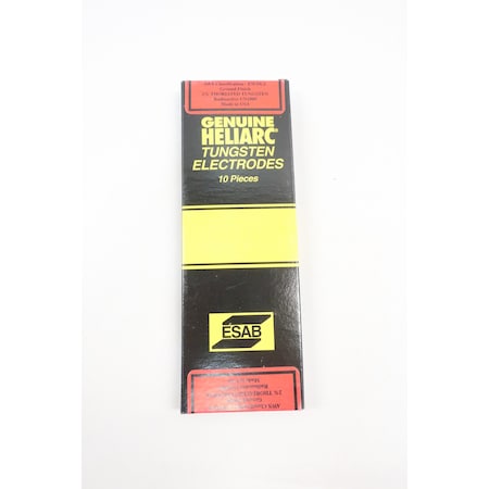 Esab ESAB 011S4253 84Z19 HELIARC BOX OF 10 TUNGSTEN 1/16IN 7IN ...