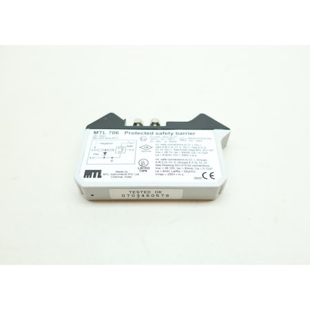 Mtl Protected Safety Barrier Shunt Diode 28V 300Ohm Diode MTL706 | Zoro