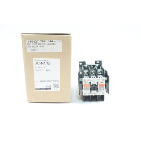 Fuji 24V-Dc 50A Amp 25Hp Ac Contactor SC-N1/G | Zoro
