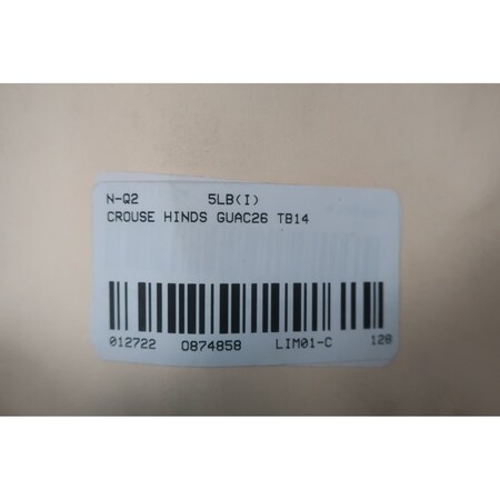 Crouse Hinds Tb 3/4In Conduit Outlet Bodies And Box, 2PK GUAC26 TB14 | Zoro