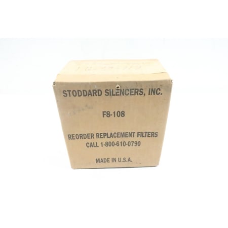 Stoddard Silencers Pneumatic Filter Element F8-108 | Zoro