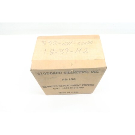 Stoddard Silencers Pneumatic Filter Element F8-108 | Zoro