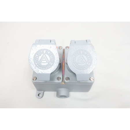 Appleton Electric Two Gang Iron 1/2In NPT 3P 2W 20A Amp 125V-AC ...
