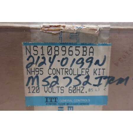 Itt 120V-Ac Nh95 Controller Kit Valve Parts And Accessory NS108965BA | Zoro