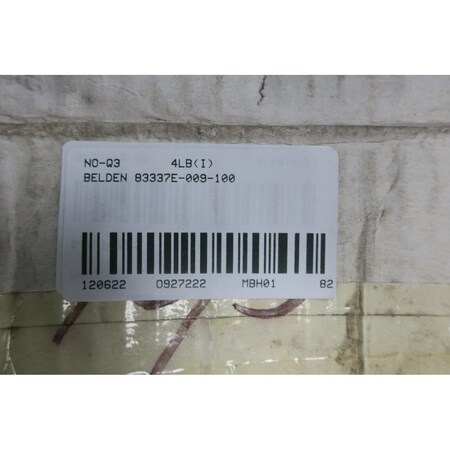 Belden Multi-Conductor Cable, 16 AWG, 3 C, White, TFE, 600V 83337E 009 ...
