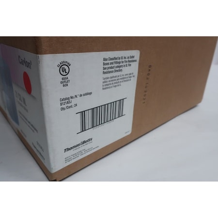 Abb Electrical Box, 21 cu in, Outlet Box Type, 1 Gang, PVC, Rectangular ...