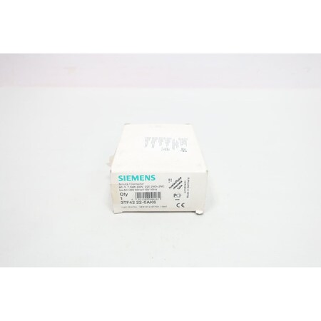 Siemens 120V-Ac 30A Amp 10Hp Ac Contactor 3TF42 22-0AK6 | Zoro