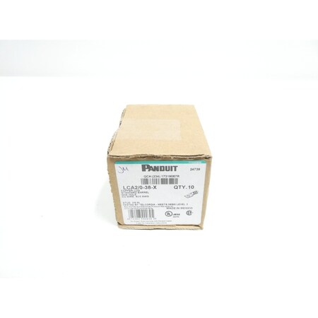 Panduit Copper Lug Standard Barrel One Hole Compression Connector LCA2 ...