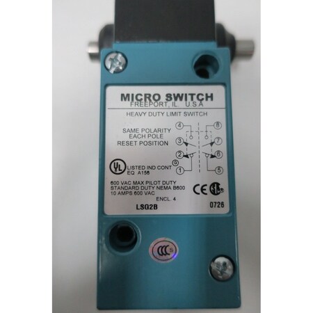 Honeywell Micro Switch 600V-Ac Limit Switch LSG2B | Zoro