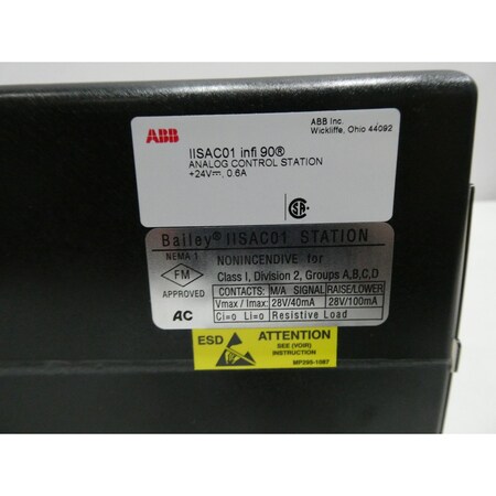 Abb Bailey Infi 90 Analog Control Station 24V-Dc Controller Module ...
