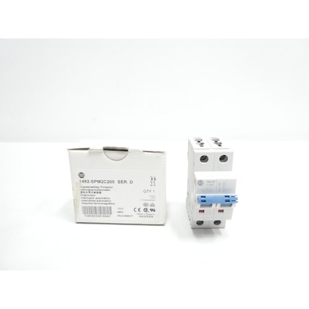 ALLEN BRADLEY 20A, 2 pole Miniature Circuit Breaker, 1492-SPM, 277/480V ...