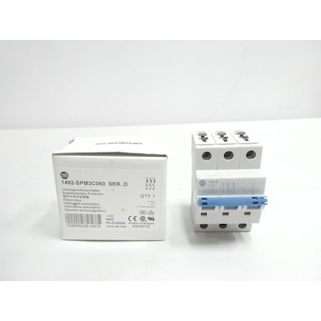 ALLEN BRADLEY 6A, 3 pole Miniature Circuit Breaker, 1492-SPM, 277/480V ...
