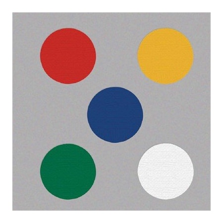 Nmc Marking Dots, Red, Pressure Sensitive Vinyl, 3-1/2 in W., 3-1/2 in ...