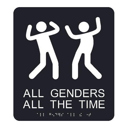 Nmc All Genders Braille Ada Sign, ADA26BK ADA26BK | Zoro