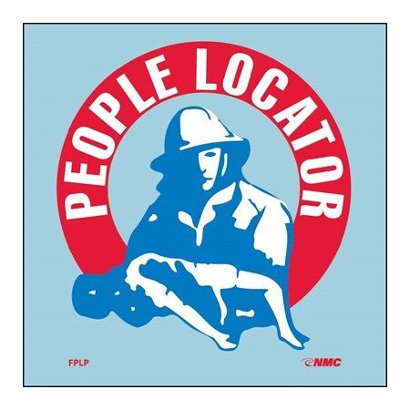 Nmc People Locator 4x4, 4 in Height, 4 in Width, Pressure Sensitive ...