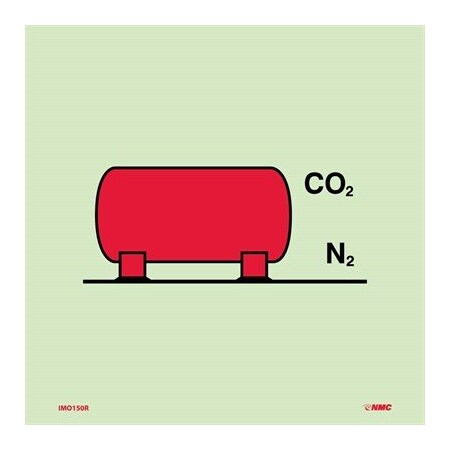Nmc Symbol Co2/Nitrogen Installation Imo Label, IMO150R IMO150R | Zoro