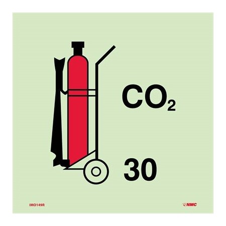 Nmc Symbol Wheeled Fire Extinguisher Co2 Imo Label IMO149R | Zoro