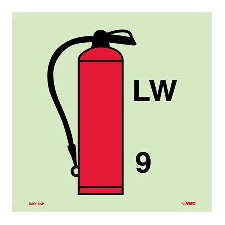 Nmc Symbol Fire Extinguisher Foam Imo Label, 6 in Height, 6 in Width ...