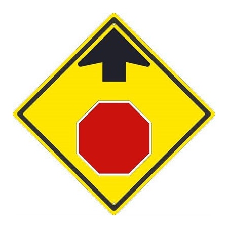 Nmc Stop Ahead Symbol With Arrow Sign, TM609K TM609K | Zoro