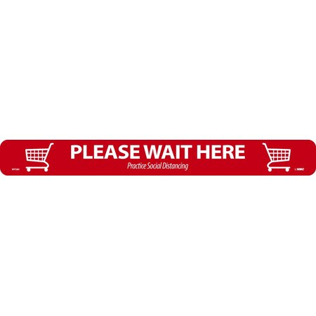 Nmc Please Wait Cart Walk On Floor Strip, WFS80 WFS80 | Zoro