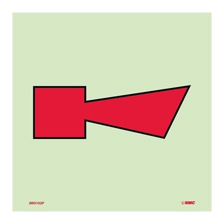 Nmc Symbol Fire Alarm Horn Imo Label, 6 in Height, 6 in Width, Glow ...