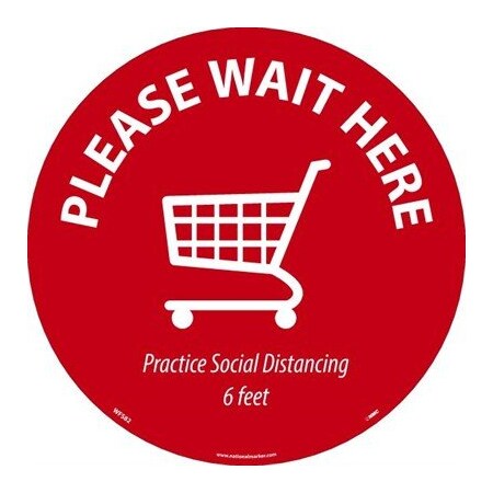 Nmc Please Wait Cart Walk On Floor Sign, WFS8210 WFS8210 | Zoro