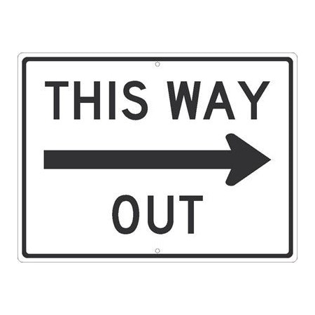 Nmc This Way Out With Arrow Sign, TM535J TM535J | Zoro