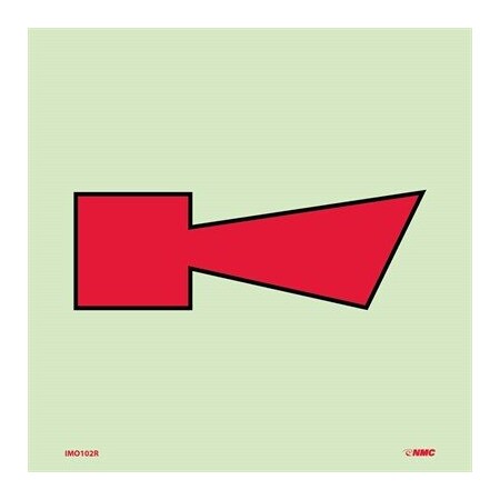 Nmc Symbol Fire Alarm Horn Imo Label, 6 in Height, 6 in Width, Glow ...