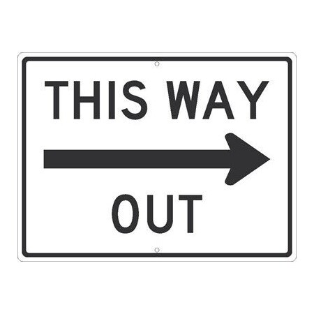 Nmc This Way Out With Arrow Sign, TM535K TM535K | Zoro