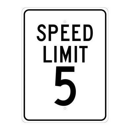 Nmc Speed Limit 5 Sign, TM17J TM17J | Zoro